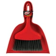 Libman Heavy Duty Whisk Broom Dustpan Combo with Red Handle and Black ...