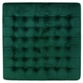 Cortesi Home Caroline Tufted Velvet Ottoman, Emerald Green - Walmart.com