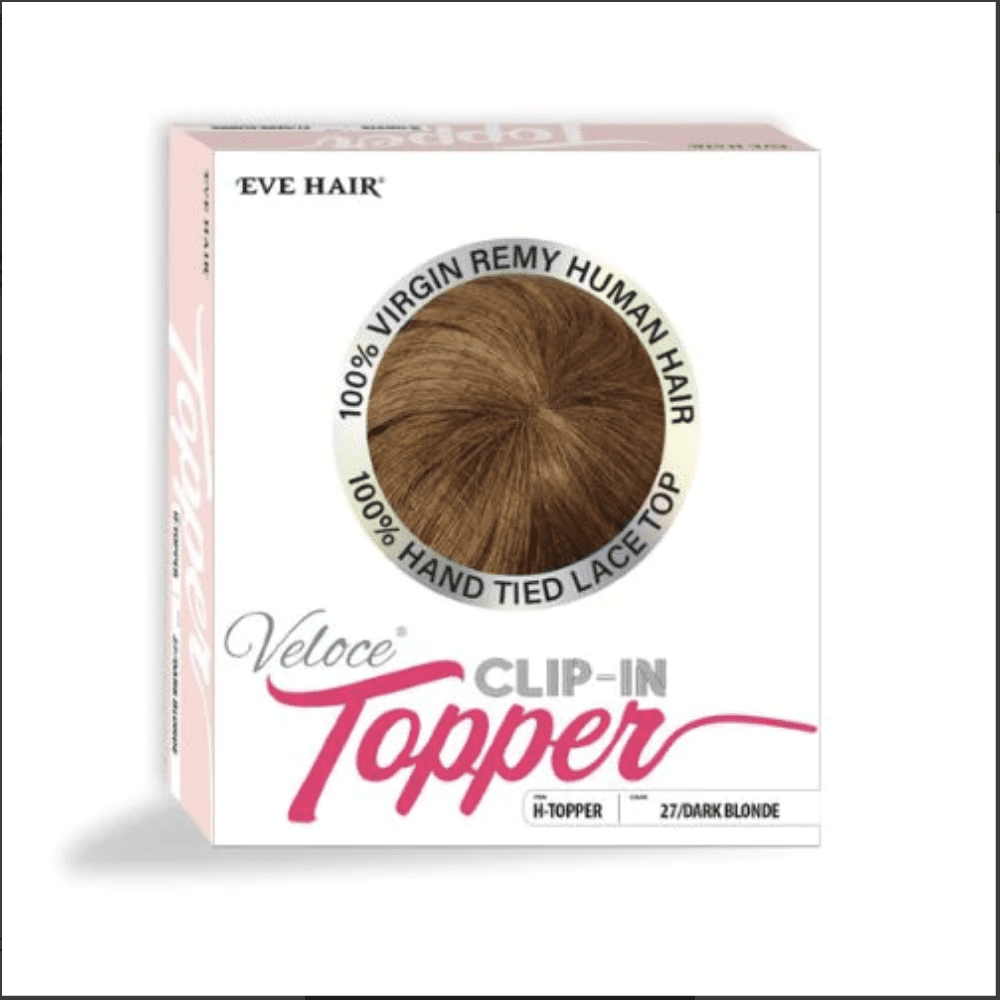 H-Topper Veloce Clip-In Human Hair Topper By Eve Hair (COLOR: 4/NATURAL ...