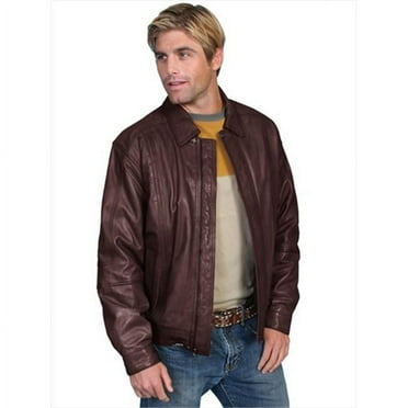 Scully Mens Leather Wear Lambskin Bomber Jacket, Brown Antique Lamb ...