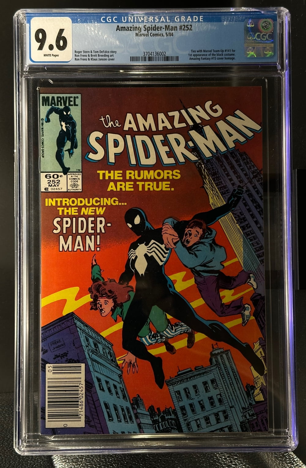 Amazing Spider-Man #252 - CGC 9.6 Comic Book - Walmart.com