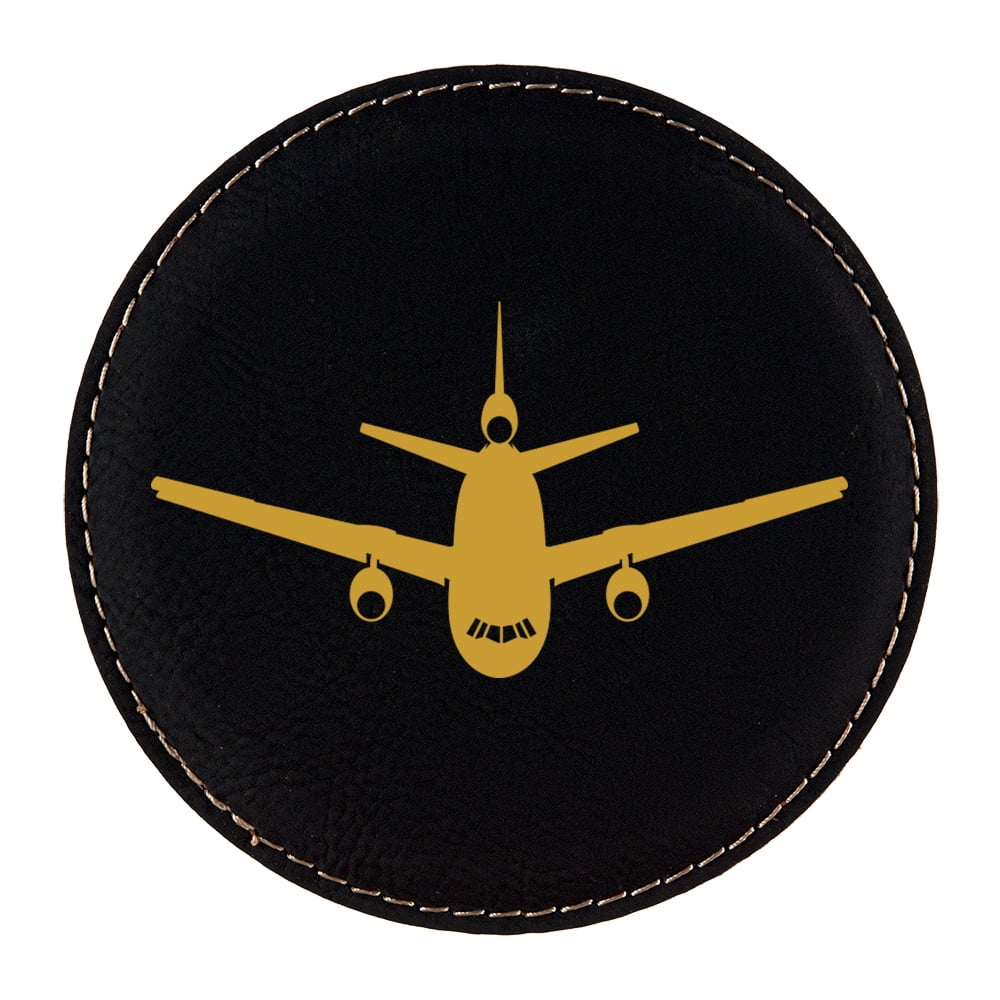 KC-10 Extender Coaster Laser Engraved Leatherette - Round Coasters ...