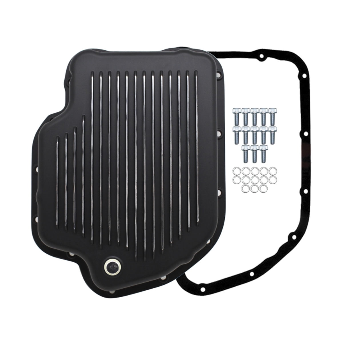 Fits Chevy GM Turbo 400 TH400 Aluminum Transmission Pan Kit Deep Finned ...