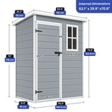 ModFusion 5x3ft Storage Shed, Fits in Corner with Floor, Window ...