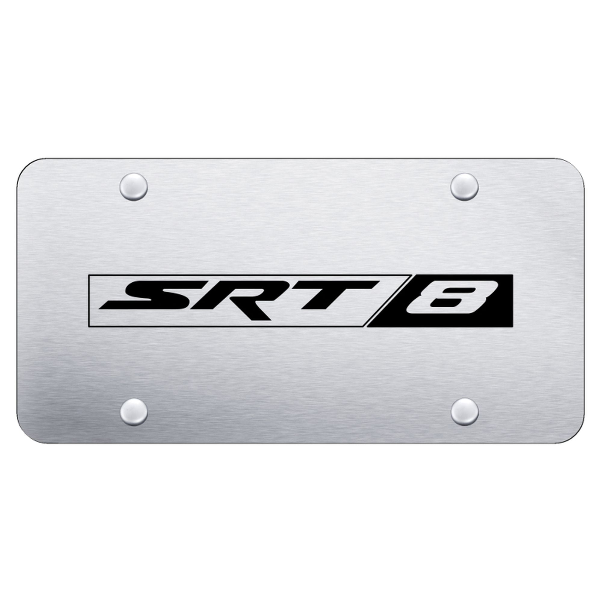 Dodge SRT-8 Laser Etched Logo License Plate (Brushed Chrome) - Walmart.com