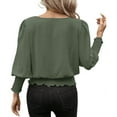 Banded Bottom Tops for Women Smocked Tops Elastic Cinched Waist Top ...