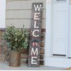 My Word! Welcome Gray with Patriotic Star 8 In. x 46.5 In. Porch Board ...