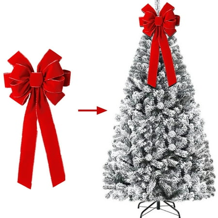 2 Pack Red Christmas Bows Outdoor Decorations,10”x26” Large Christmas ...