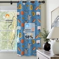 Basketball and Jersey Blue Pattern Blackout Curtains,Triple Weaved ...