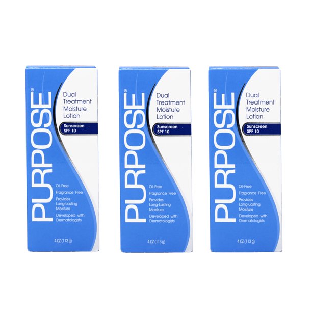 3 Pack Purpose Dual Treatment Moisture Lotion SPF10 4 OZ Each - Walmart.com