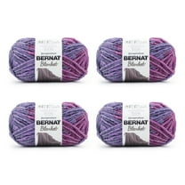 Bernat® Chunky Blanket™ #6 Super Bulky Big Polyester Yarn, Purple ...