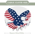 Chilfamy Round Tablecloth,American Eagle With Flag Wings And Fireworks ...