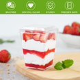 5 Oz Plastic Dessert Cups with 25 cups + 25 lids + 25 spoons, for ...