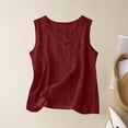Elegant Women Lightweight Gauze Cotton Linen Tank V Neck Slim ...