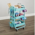 Simply Tidy Gramercy Teal Rolling Metal Cart - Storage for Craft ...