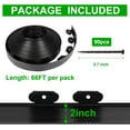 2 Inch Tall 66 FT Garden Edging Kit with 90pcs Spikes, Plastic Edging ...