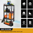 Hyper Tough 4-Tier Shelving Unit, W30 x D14 x H57" Multipurpose Home ...