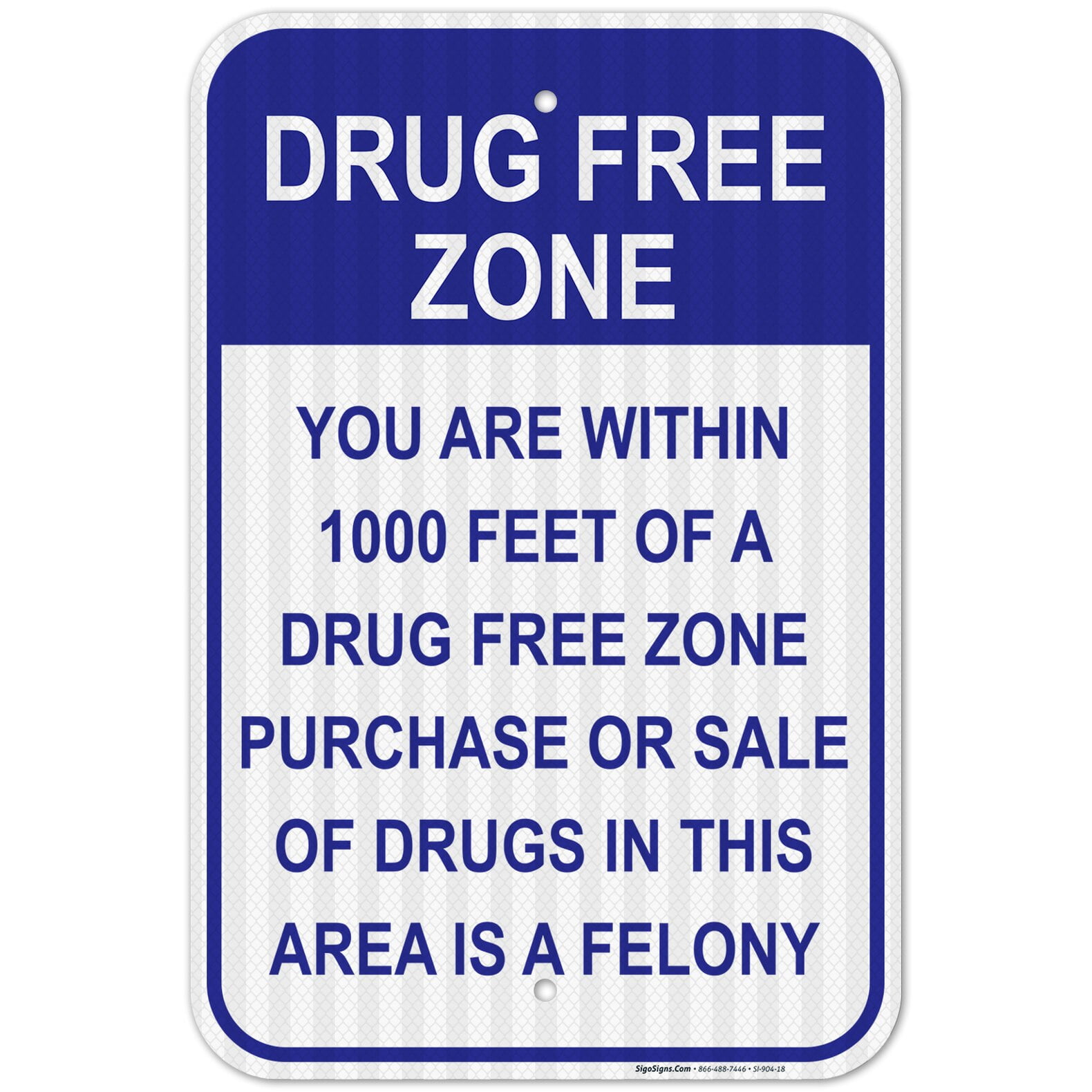 Drug-Free Zone Sign, - Walmart.com