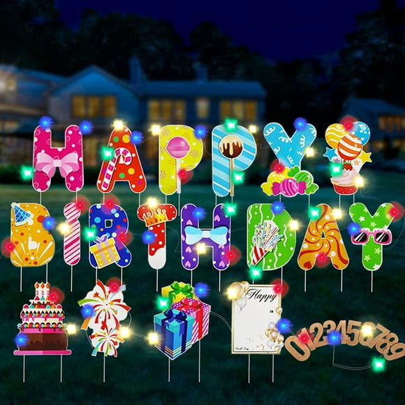 Light Up Happy Birthday Sign