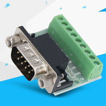 ANGGREK Terminal Block DB9 Male Header To Screw 9 Pin Connector Break ...