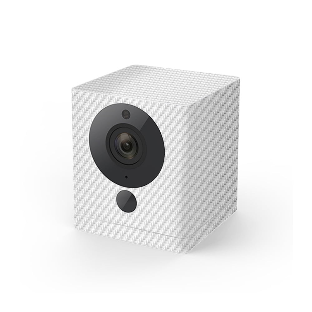 Skin Decal Wrap Compatible With Wyze Cam V2 Sticker Design White Carbon ...