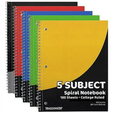 Trail Maker 50 Pack 1 Subject 70 Sheet Wide Ruled Spiral Notebooks for ...