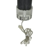 DecMode 29" Slender Stand Black Table Lamp with White Cotton Shade ...