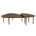Weston Home Brno Wood Teardrop 3 Legs Nesting Coffee Tables, Walnut ...