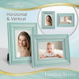 Langdon House 4x6 Real Wood Frames, Eggshell Blue with Gold Accents, 2 ...