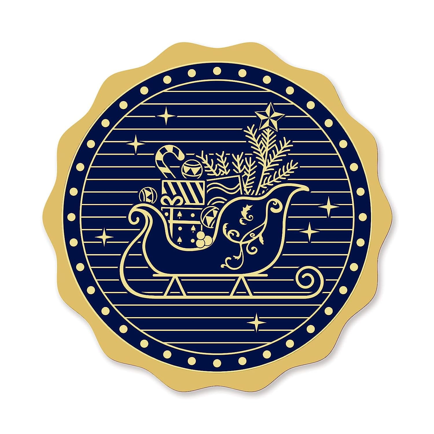 2 Round Self Adhesive Embossed Stickers 100pcs for Invitations ...