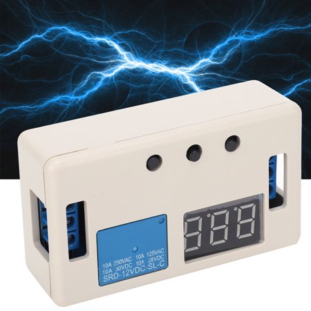 Timer Relay, 12V DC Multifunctional Timing Relay Control Switch Module With LED Digial Display ...