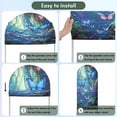 Blue Butterfly Arch Backdrop Cover 6.6 FT Dream Flower Forest Tree ...