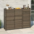 Dextrus Outdoor Home Rattan Wicker Storage Cabinet, Weather-proof Bar ...