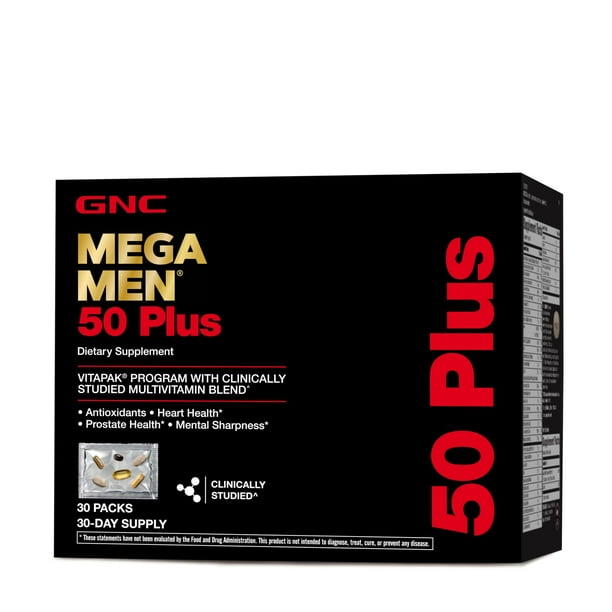 Suplemento GNC Mega Men 50 Plus Vitapak Program 30 Vitapaks | Walmart ...