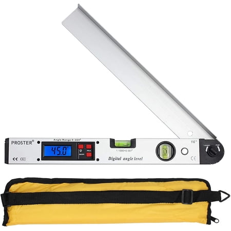 Compuye 0-225° Digital Protractor 400mm/16inch Digital Horizontal Angle ...