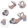 Ankle Strap Heels for Women Square Open Toe Chunky Block Heeled Sandals ...
