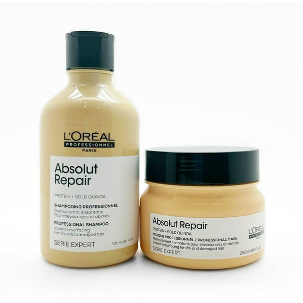 Loreal Serie Expert Absolut Repair Gold Shampoo 10.1 oz & Mask 8.5 oz ...