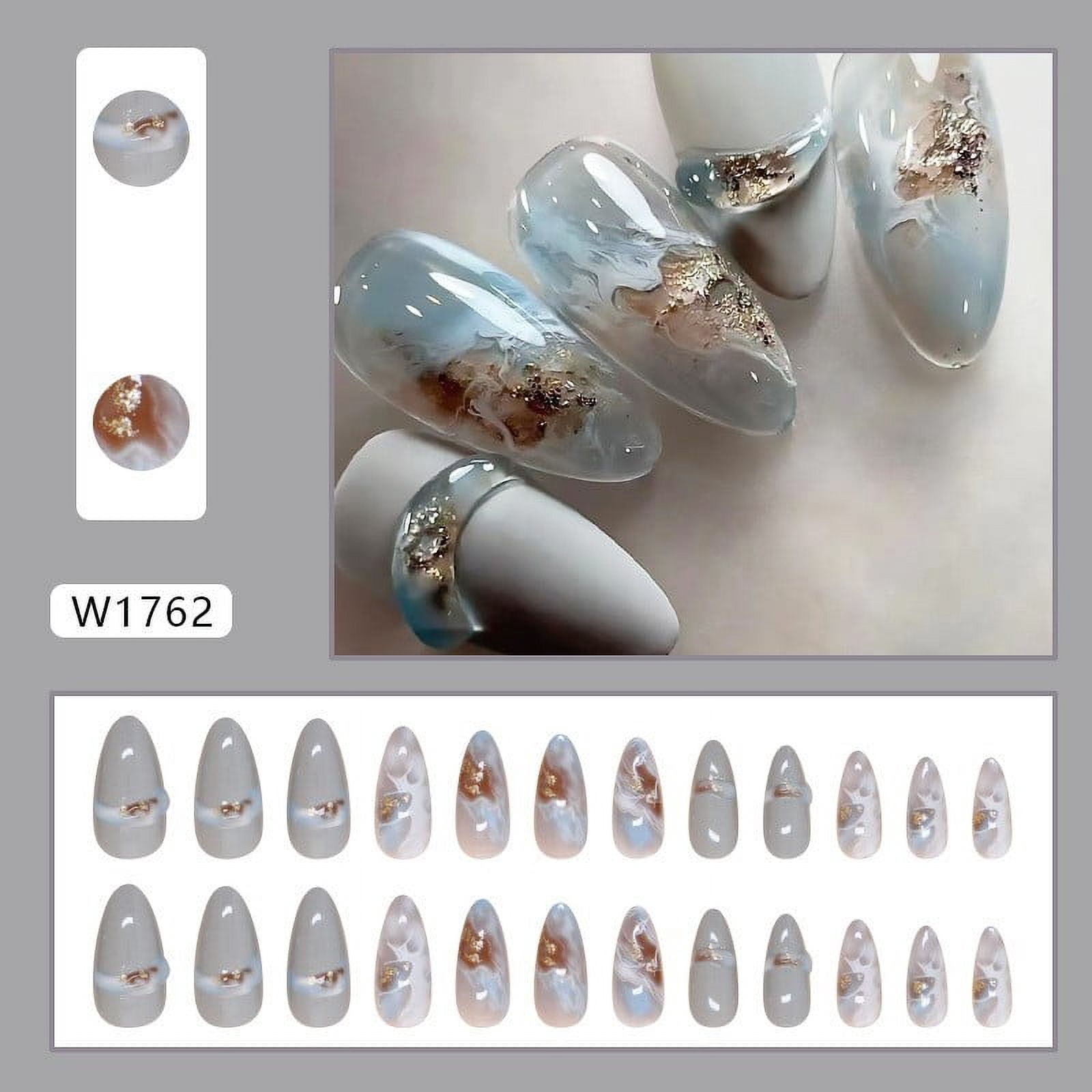 Uñas postizas a presión, con textura avanzada, fáciles de usar, se ...