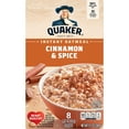 Quaker Cinnamon Spice Flavored Instant Oatmeal 12.1 oz Box with Whole ...