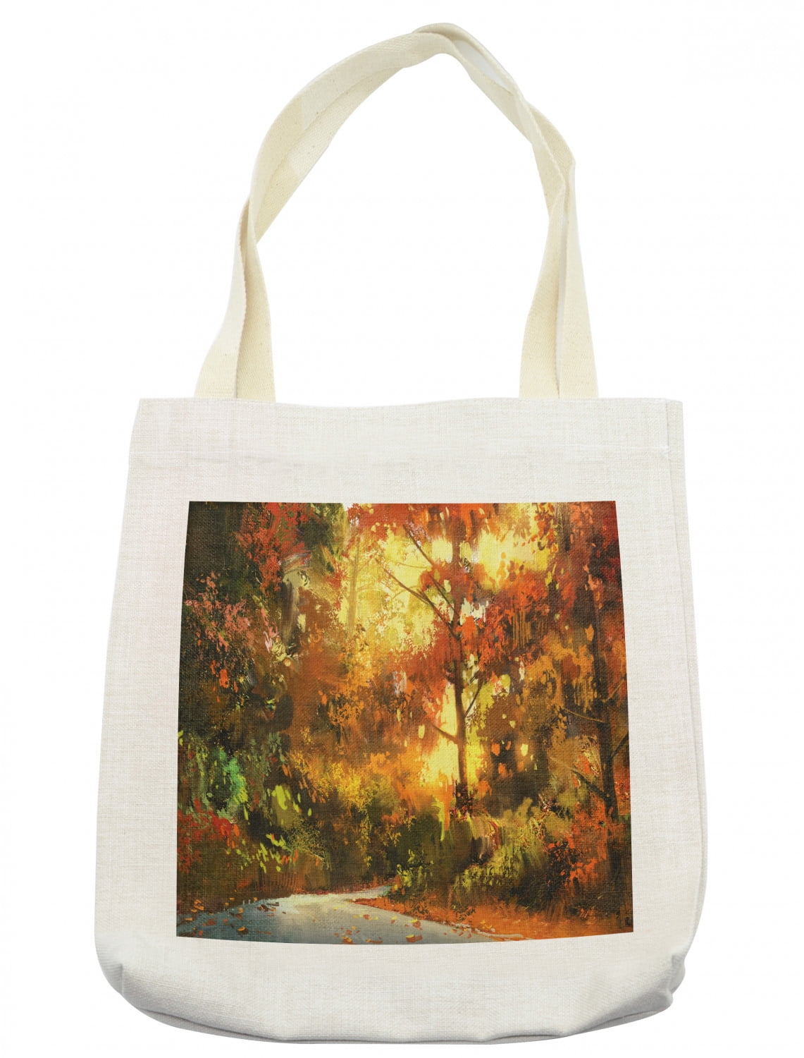 Fantasy Tote Bag, Abstract Pathway in Autumn Forest with Shady Leaf of ...