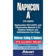 (2 pack) Opcon-A Eye Allergy Relief Drops for Itchy Red Eye Relief with ...