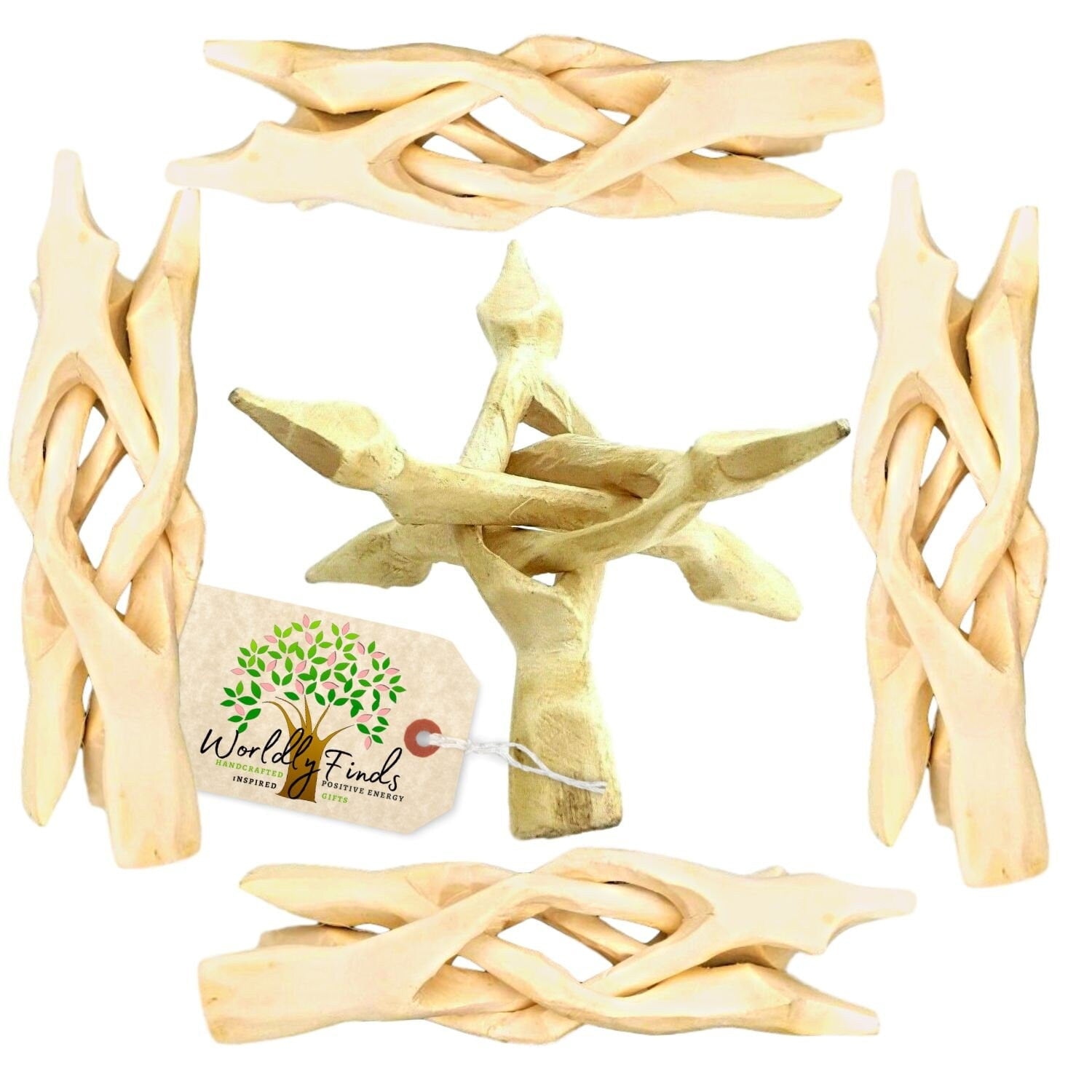 NATURAL Wood Display Stand 6" - BONUS 2 or 6 PACK Wooden Cobra Stand ...