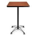 OFM Model CBLT30SQ 30" Square Cafe Height Table, Gray Nebula with Black ...
