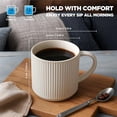 Matte White Coffee Mugs Set of 4, 12 Ounce Mug with Handles, Ceramic ...