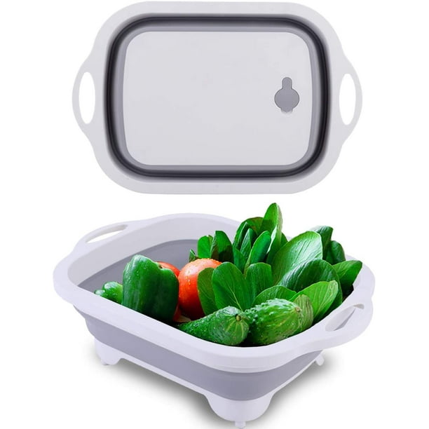 Collap ible Cutting Board Wa h Ba in Camping and Kitchen Contain Pla ...