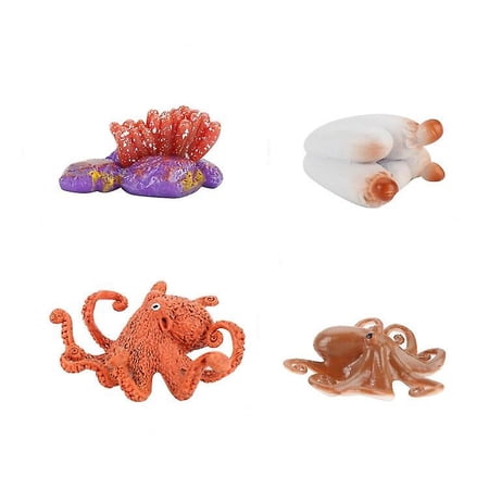 Octopus Miniature Figurines Model, Creatures Toy Figurines Set ...