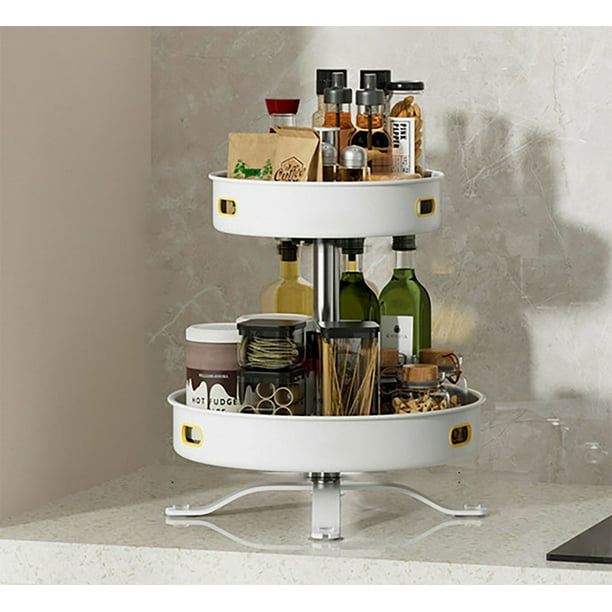 Axidou 2 Tier Spice Rack Organizer, Rotating Spice Rack, Spice ...