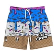 CAIVO Kids Girls Casual Summer Shorts With Ice Cream Print Soft Elastic ...