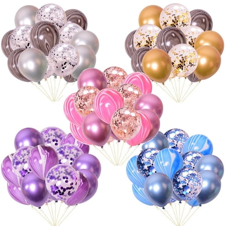 15pcs Sequin Confetti Balloons Sequin Balloon Set Agate Latex Sequin ...
