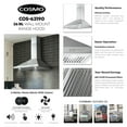 Cosmo 36 in. Ductless Wall Mount Range Hood, Stainless Steel, LED ...